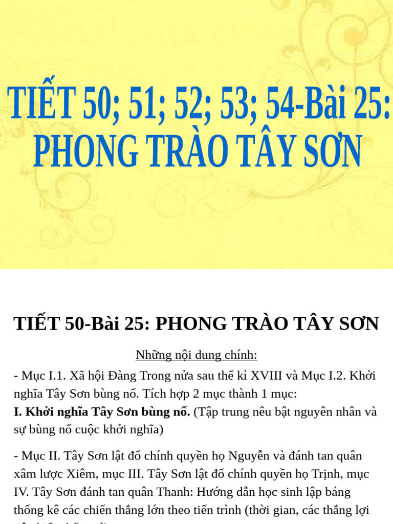 Bai 25 Phong Trao Tay Son | PDF