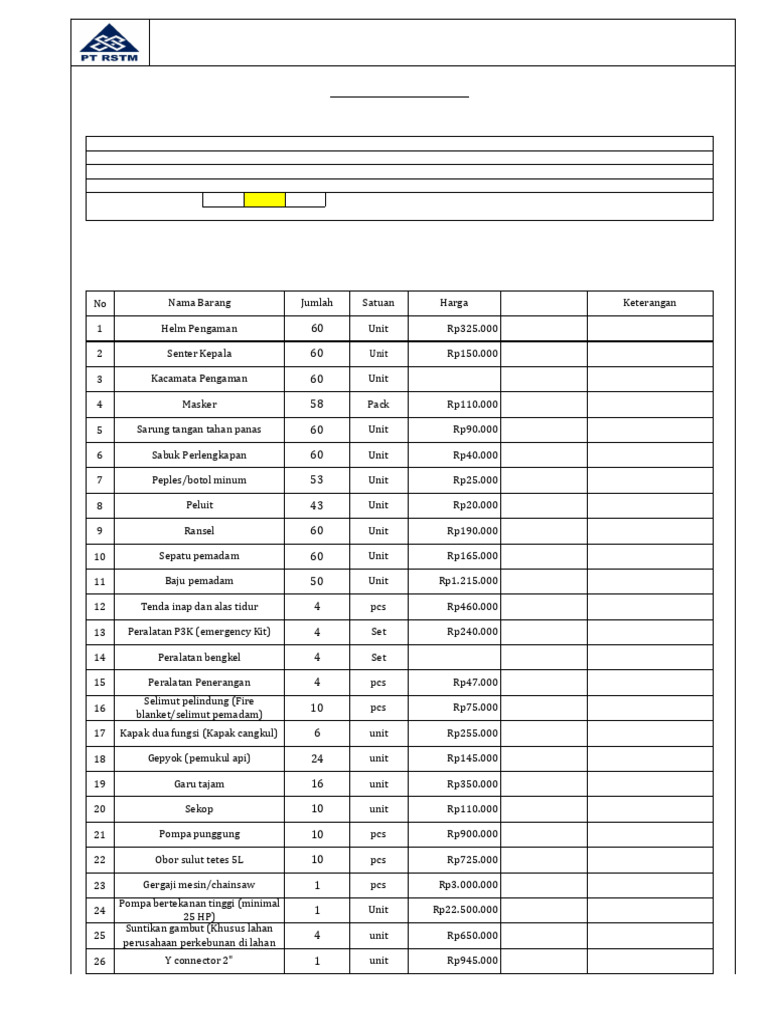 IM List Pembelian Barang | PDF
