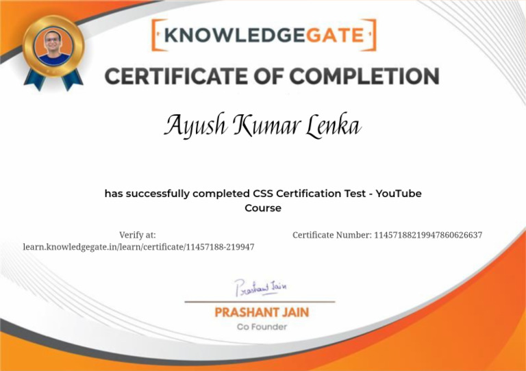 CSS Certificate | PDF