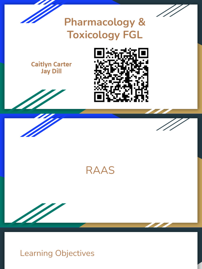 Pharmacology & Toxicology FGL 3-11-25 | PDF | Angiotensin | Atheroma