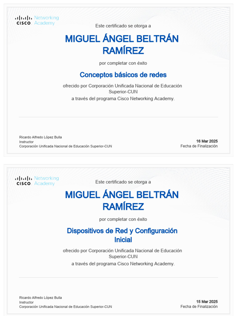 Certificados Cursos Aca Final | PDF