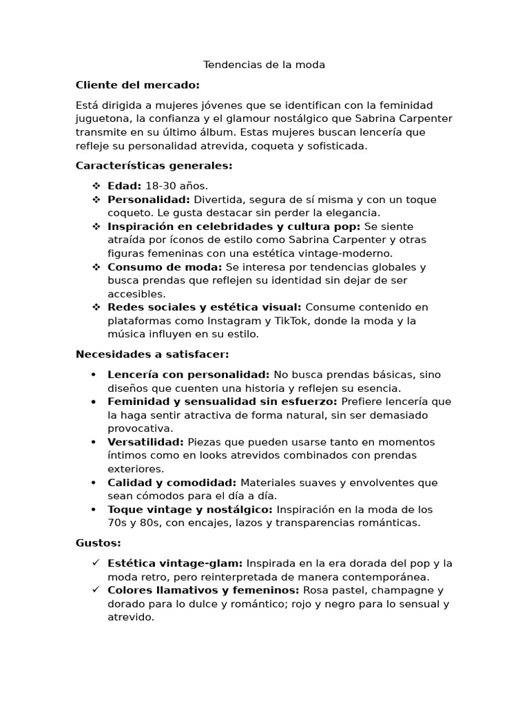 Lencería Glamour para Mujeres Jóvenes | PDF | Moda
