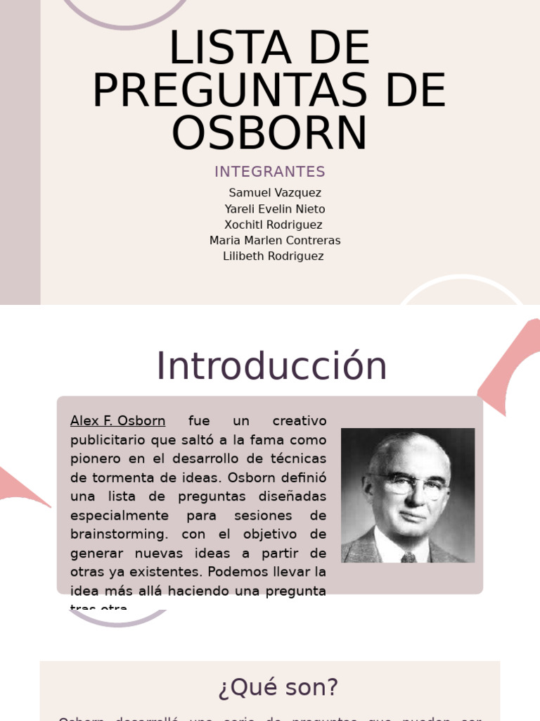 Lista de Preguntas de Osborn | PDF