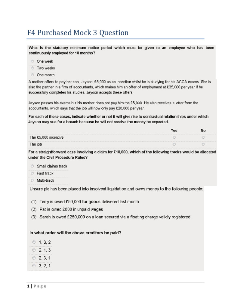 F4 Mock 3 | PDF