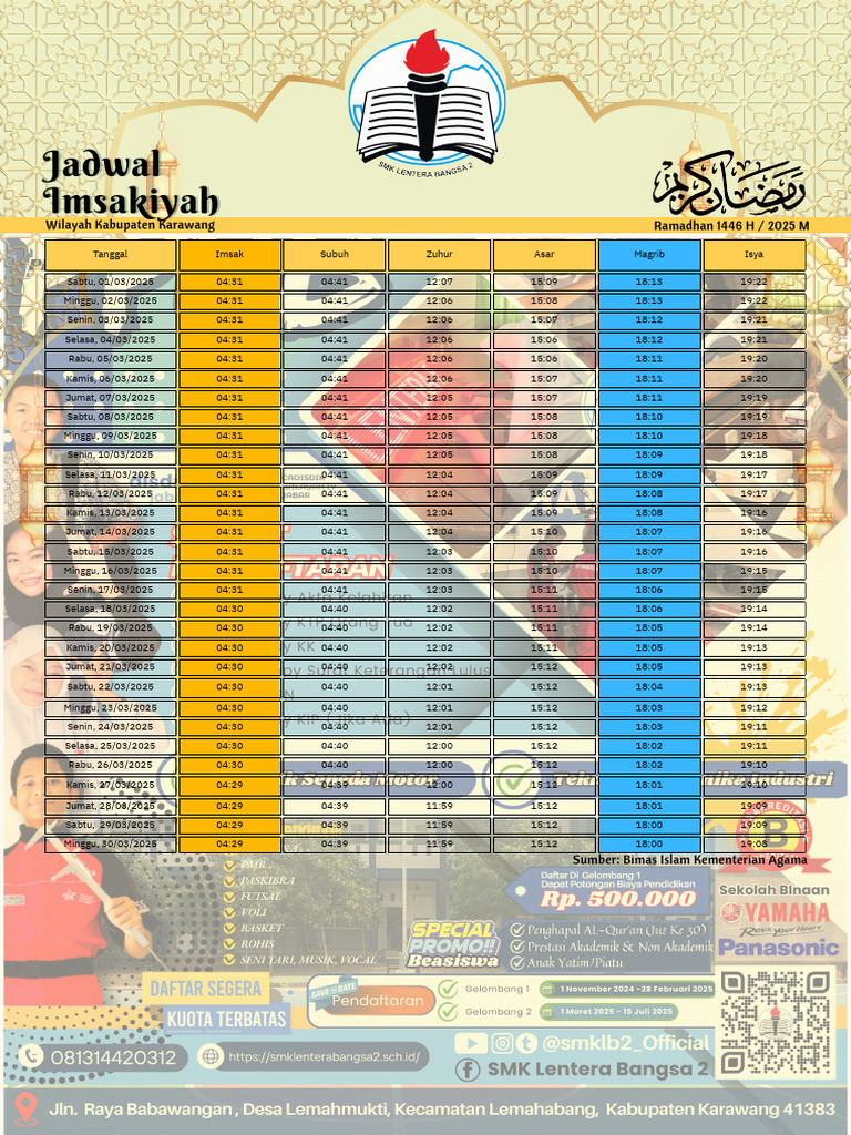 imsakiyah ramadhan LB2 | PDF