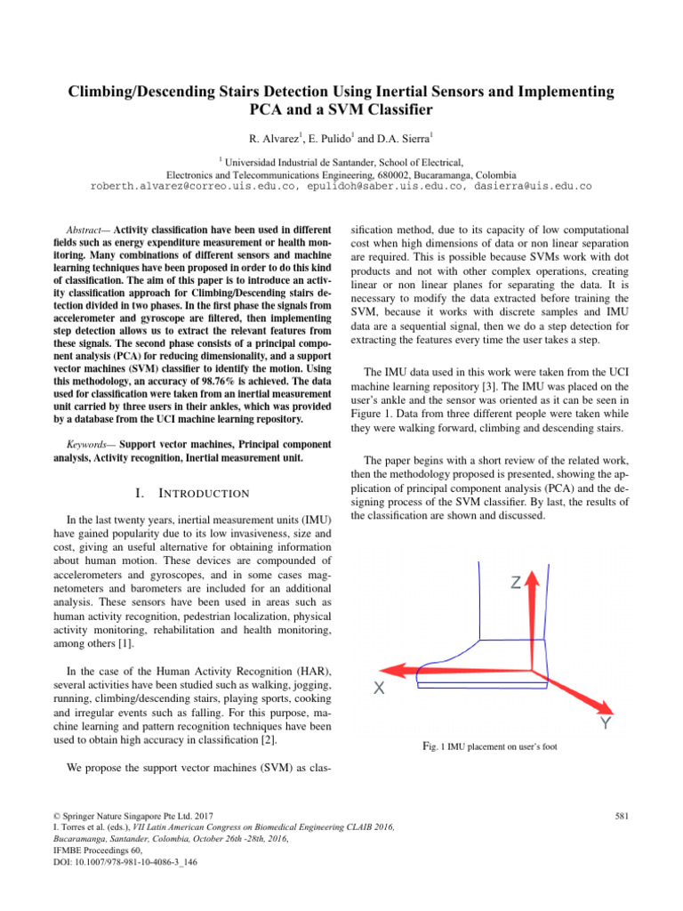 ClimbingDescending Stairs - Detection - Using - Inertial - Sensors | PDF | Principal Component ...