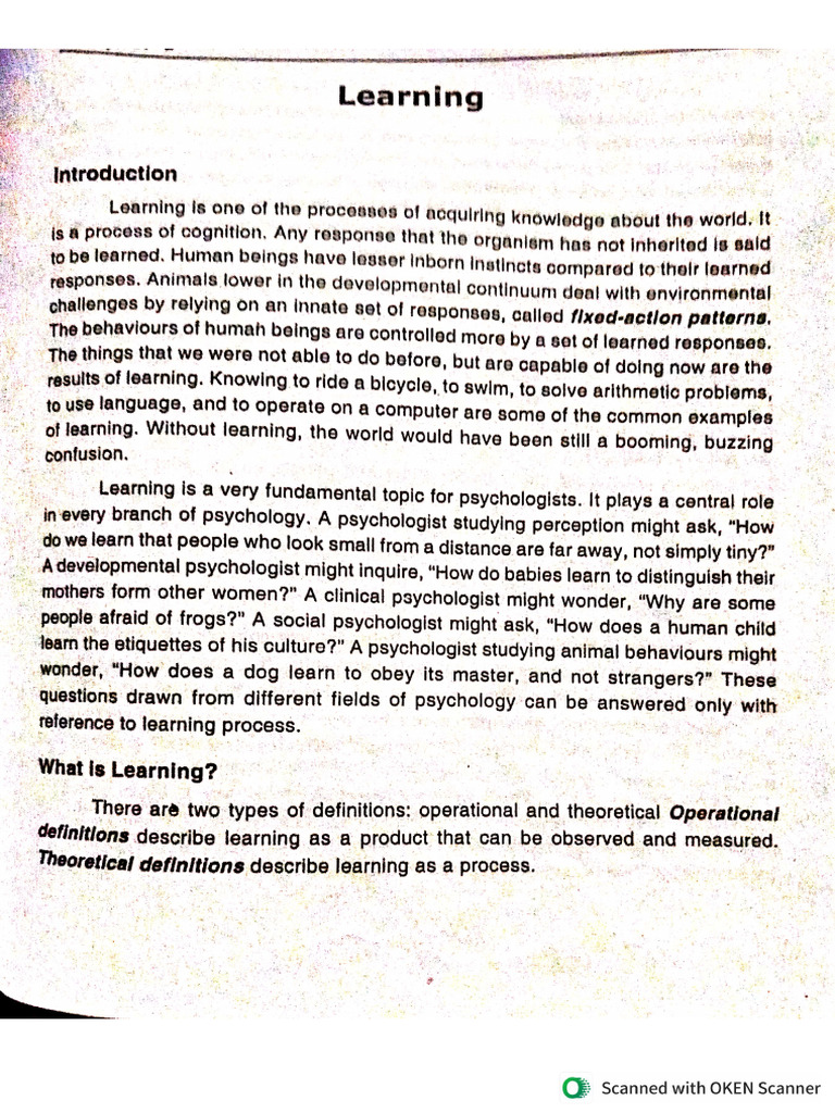 Unit -4 Learning | PDF