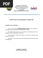 Certificate of Good Moral Character | PDF | Applied Ethics | Philippines