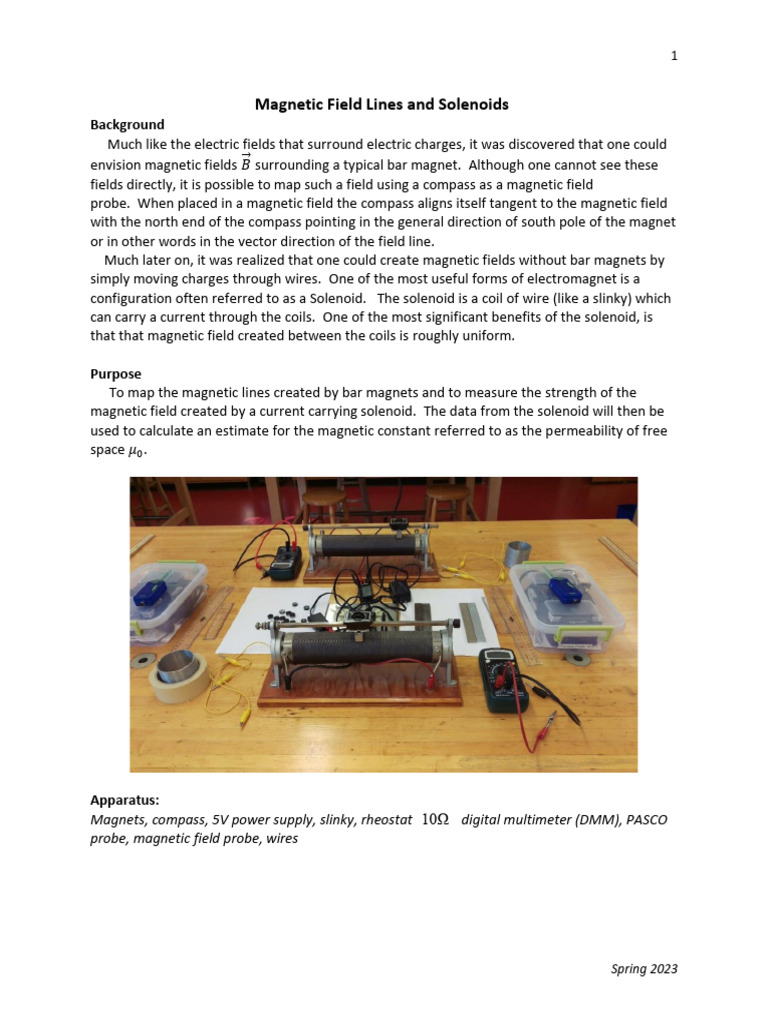 Magnetic Field Mapping and Solenoids | PDF | Magnetic Field | Magnetism