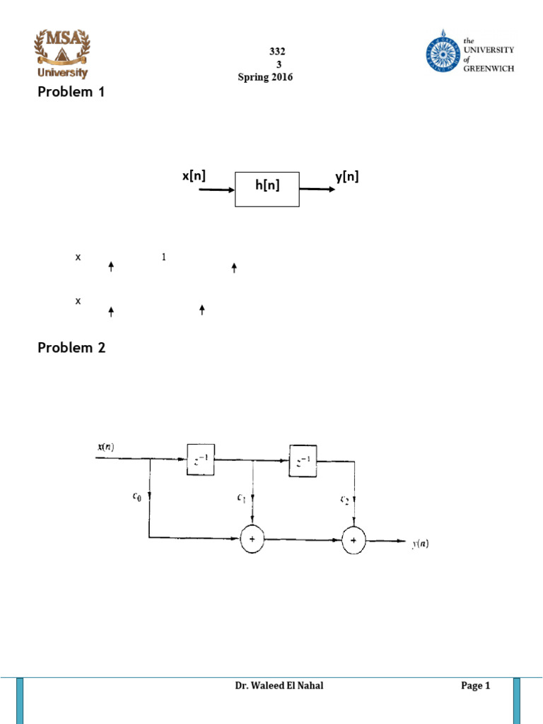 DSP - Sheet3 - Spring 2024 | PDF