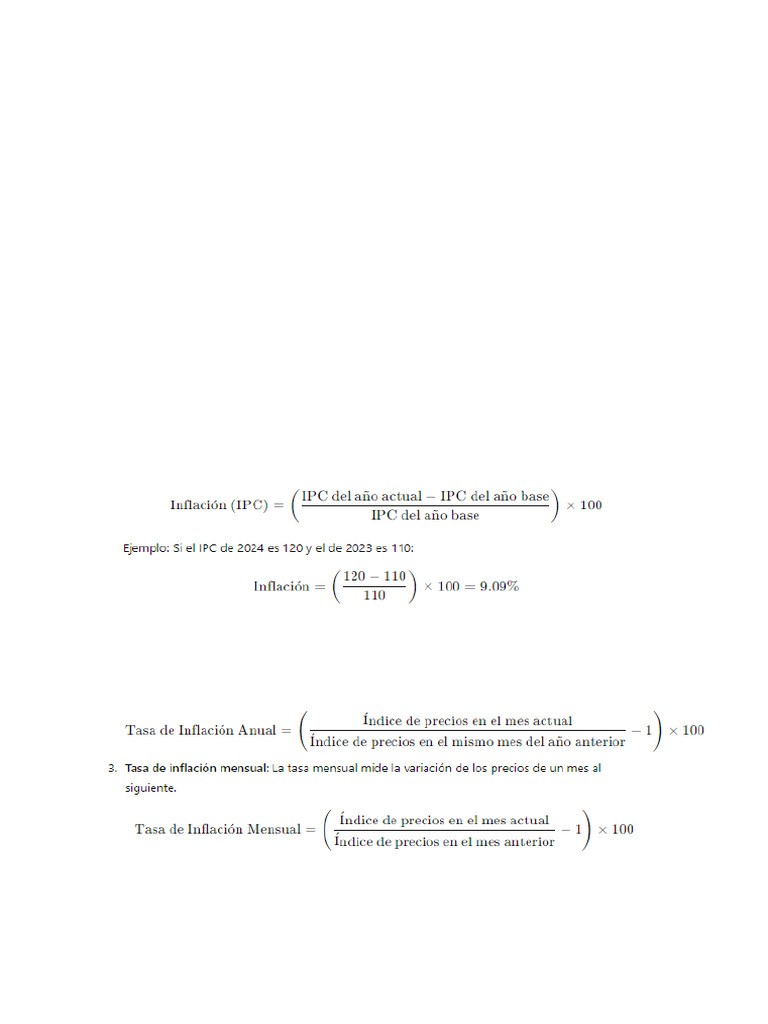 Inflacion Su Calculo y Ejercicios Practicos | PDF | Inflación | Índice de precios al consumidor