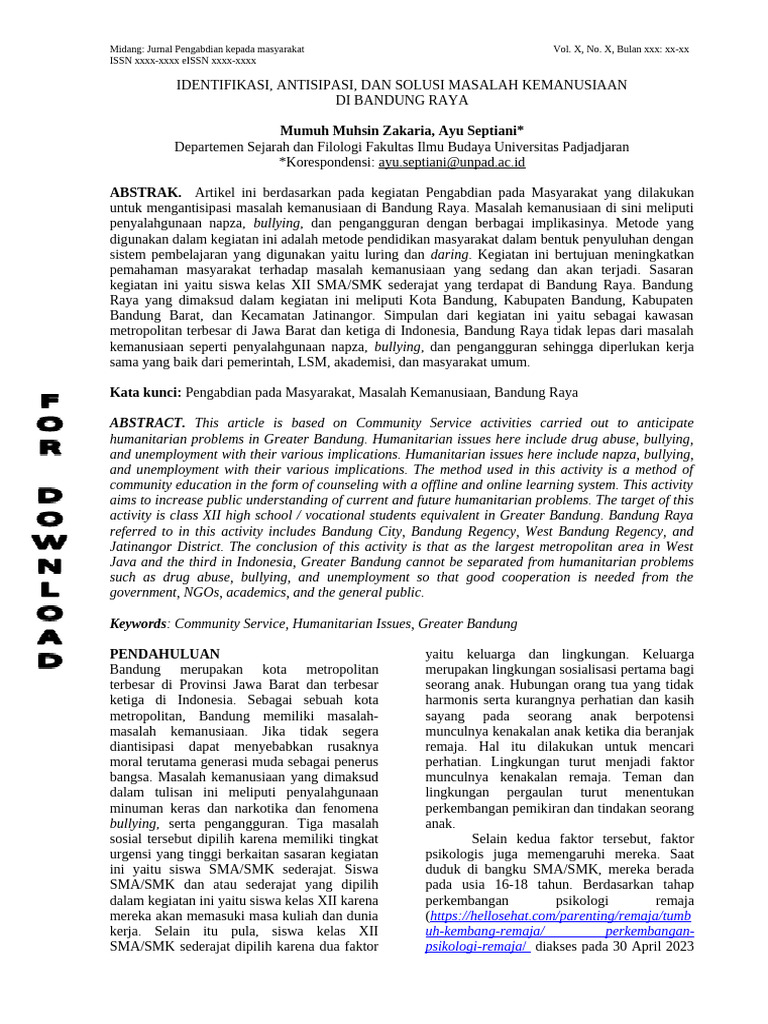 Midang Pak Mumuh & Ayu | PDF