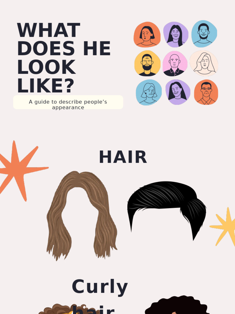 Describing People's Appearance Educational Presentation in Colorful ...