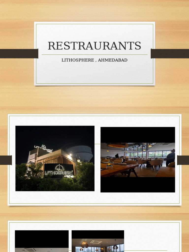 Lithosphere Restaurant Ahmedabad | PDF