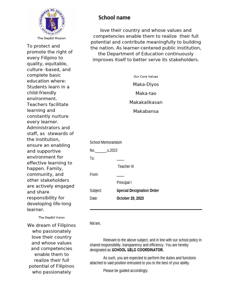 Designation Letter 0.1 | PDF