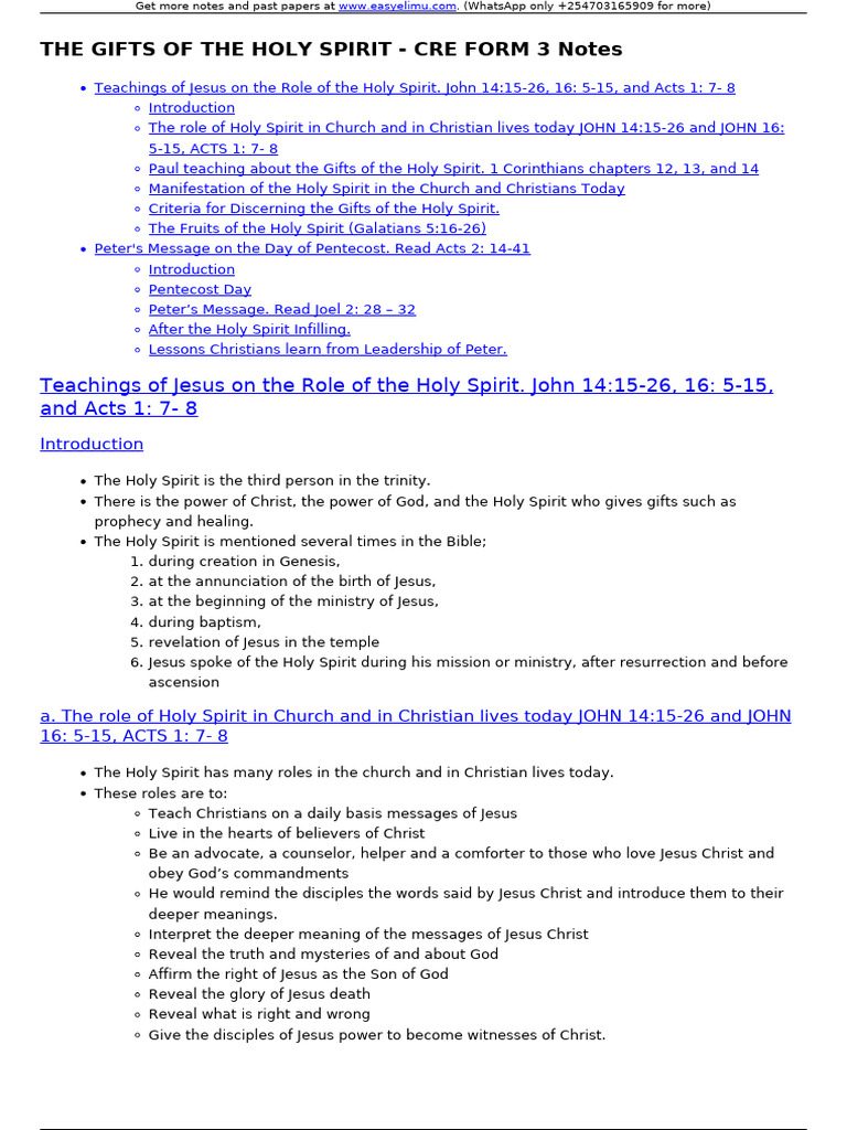 Understanding the Gifts of the Holy Spirit | PDF | Spiritual Gift | Jesus
