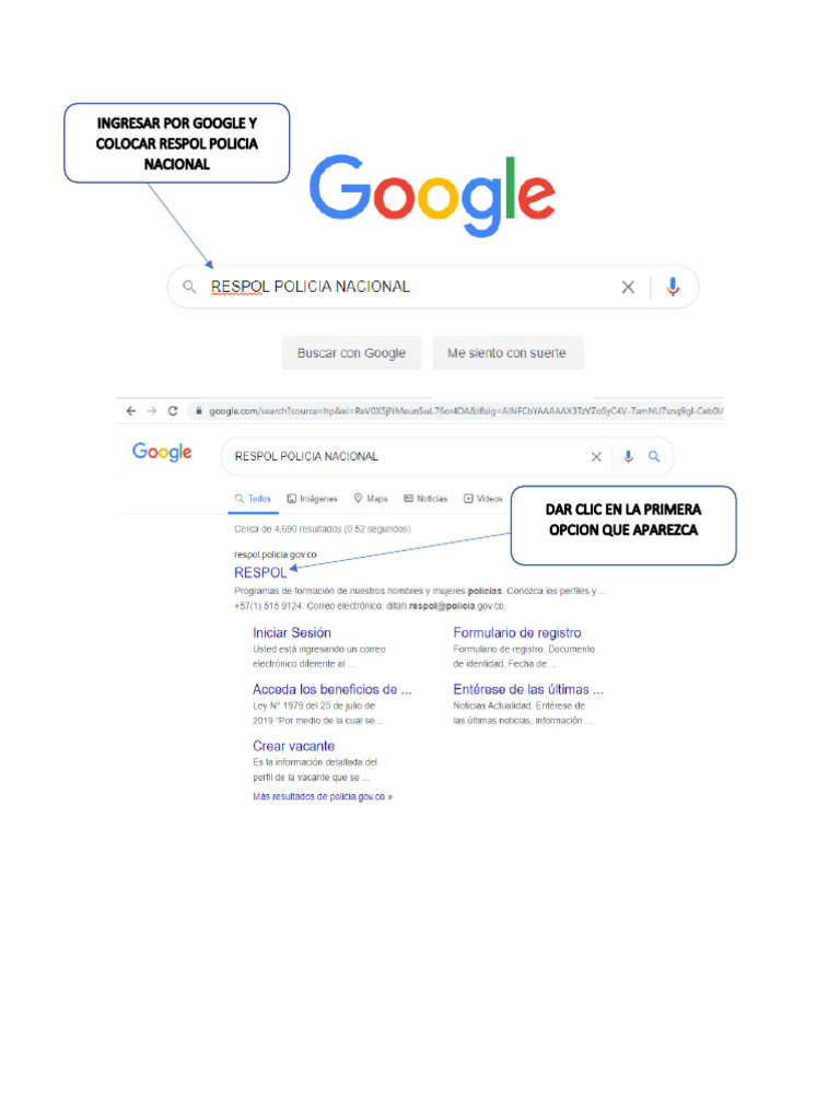 Paso A Paso Ingreso A La Aplicacion Respol | PDF