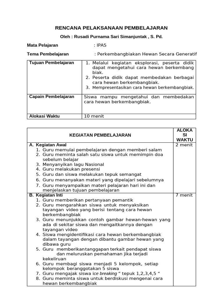 Modul Ajar Rusadi Purnama | PDF