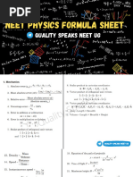 Ncert Kaksha Formula Sheets Chemistry Class 11th | PDF | Gases | Mole (Unit)