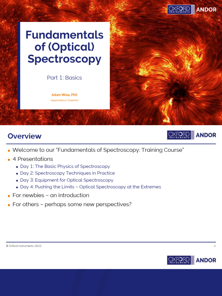 Fundamentals of Optical Spectroscopy Training | PDF | Absorption ...