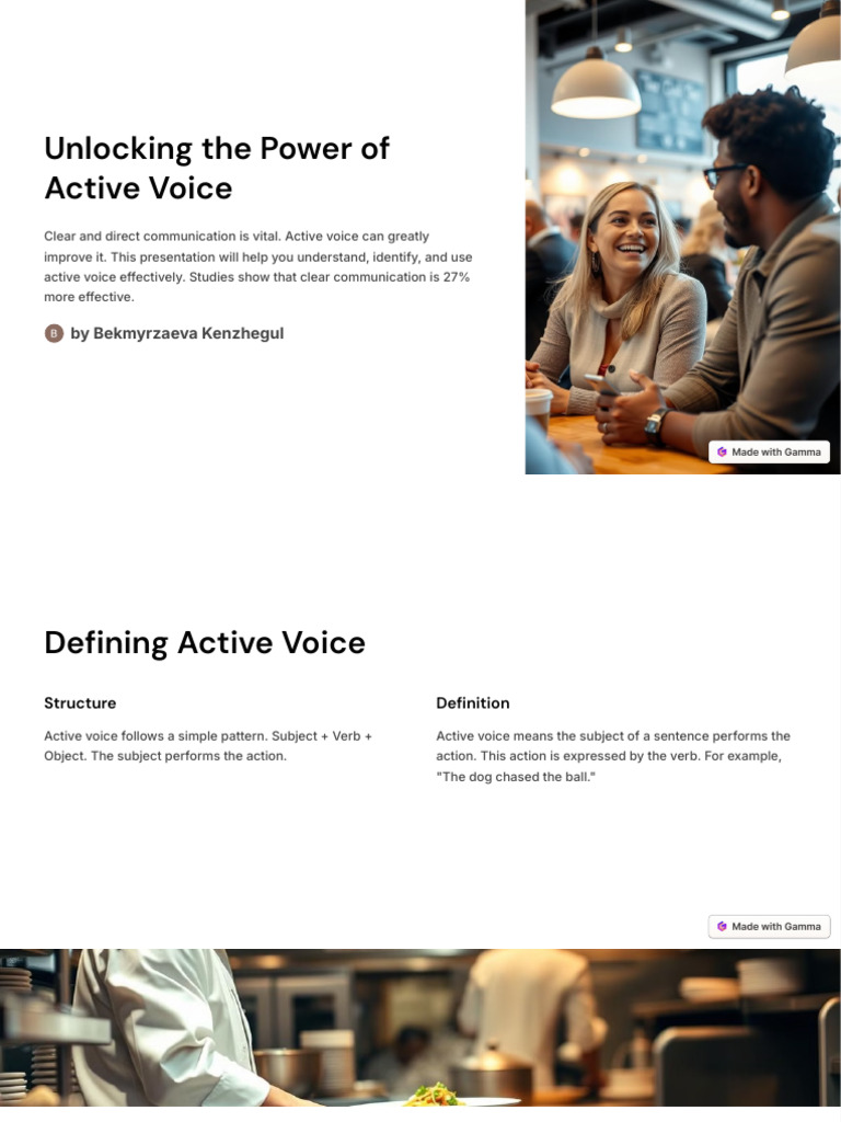 Mastering Active Voice for Clarity | PDF | Subject (Grammar ...