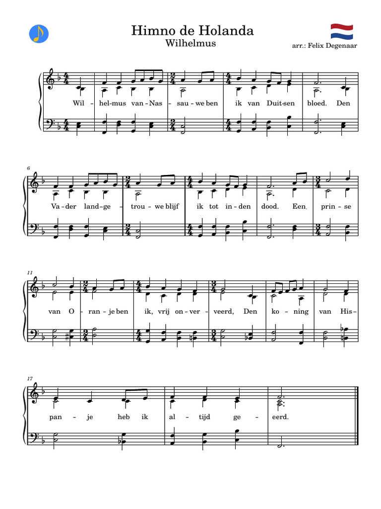 Himno Holanda | PDF