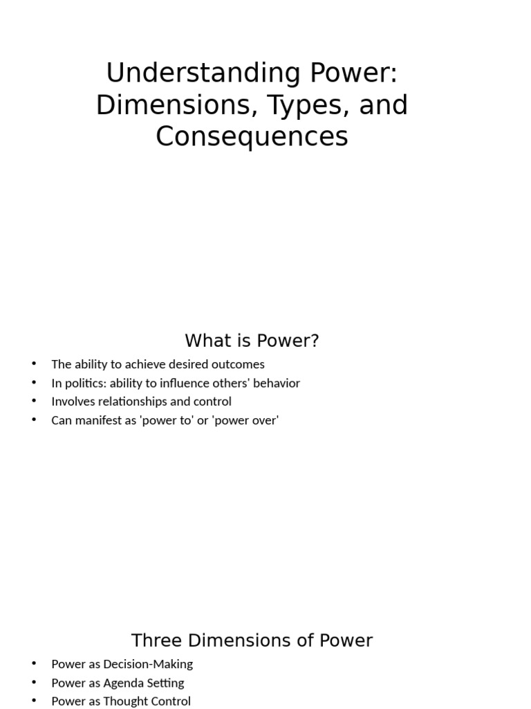 Three Dimensions of Power Explained | PDF | Power (Social And Political ...