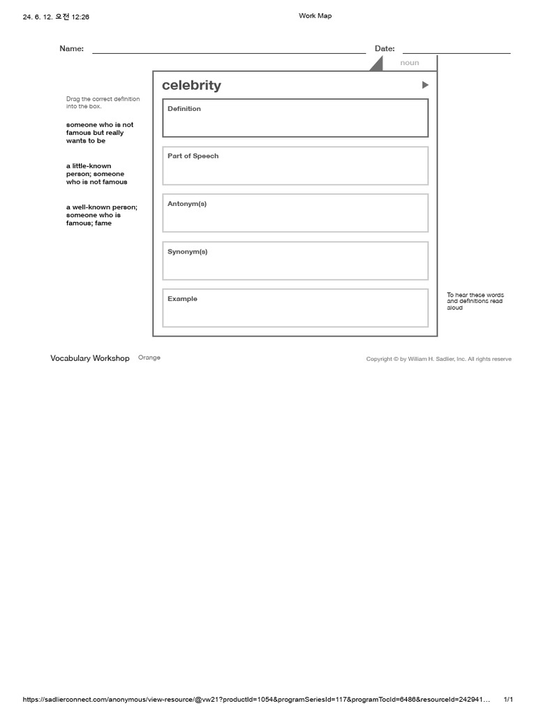 Sadlier Connect™ - Word Map | PDF