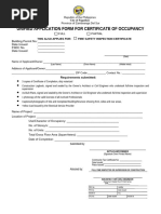 Unified Application Form For Certificate of Occupancy | PDF