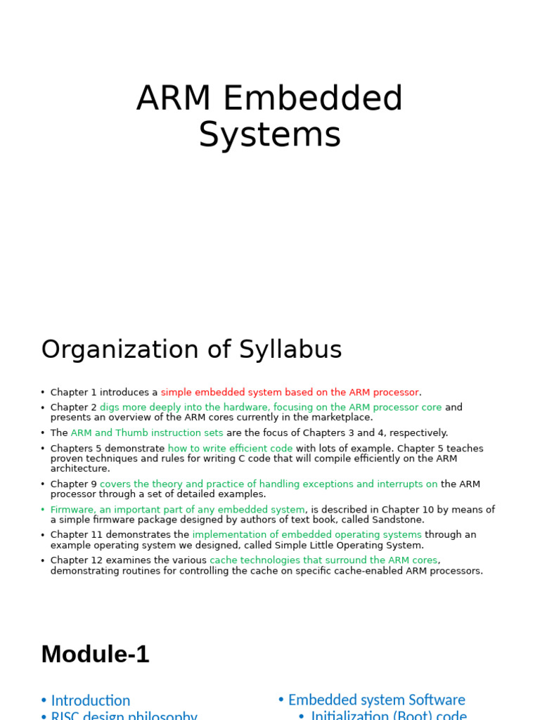 ARM Embedded Systems Overview | PDF | Random Access Memory | Computer ...