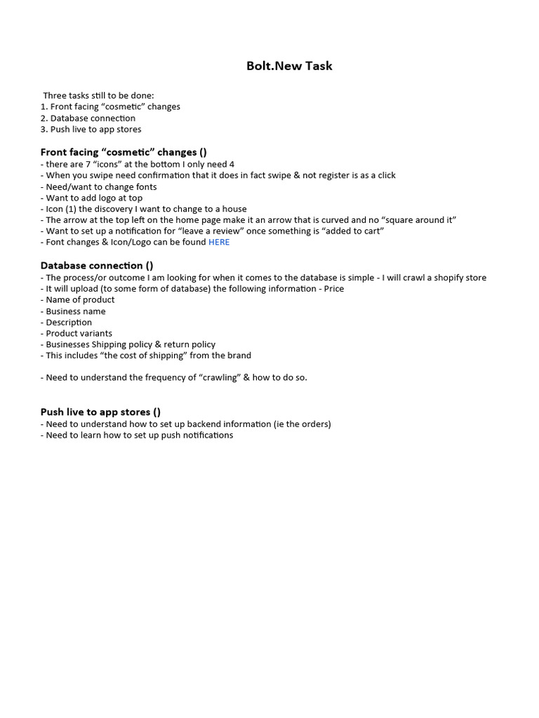 App Development Tasks Overview | PDF