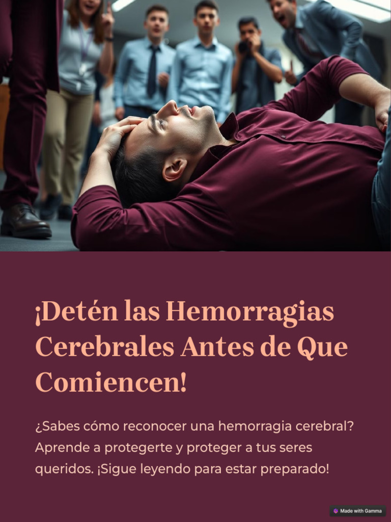 Deten Las Hemorragias Cerebrales Antes de Que Comiencen | PDF