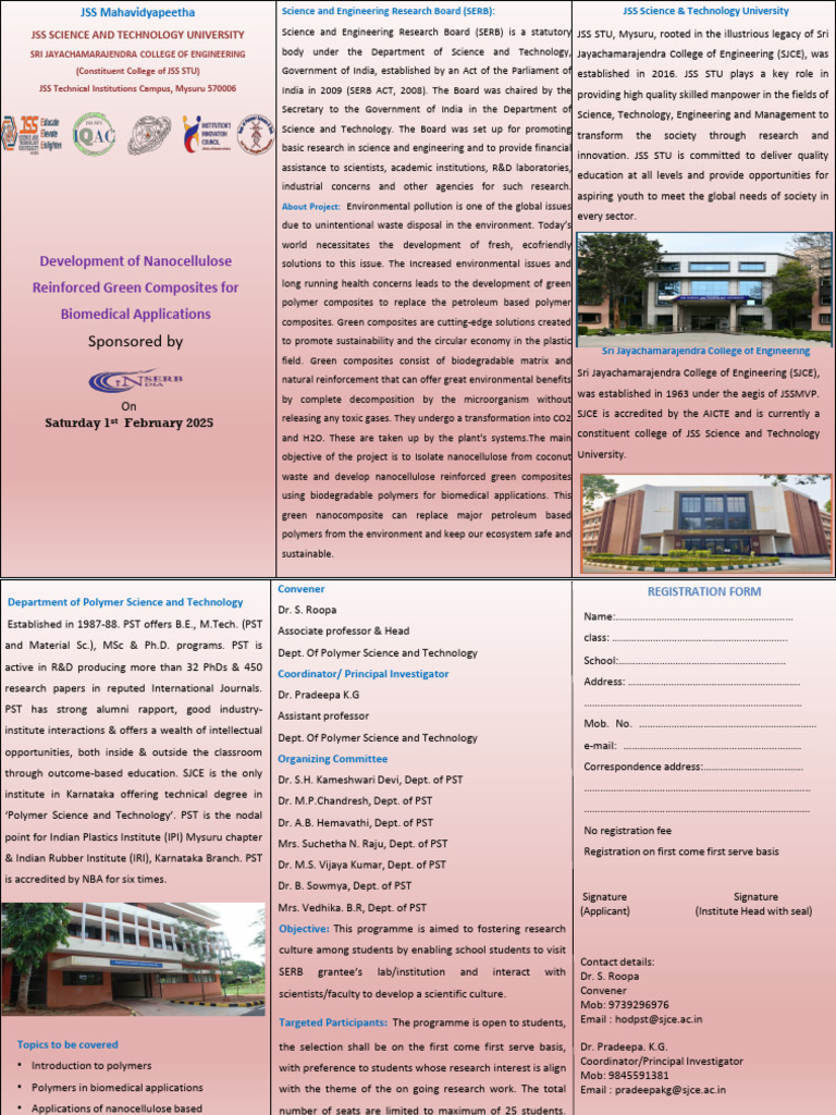 student outreach programme 1st FEB Brochure | PDF | Materials