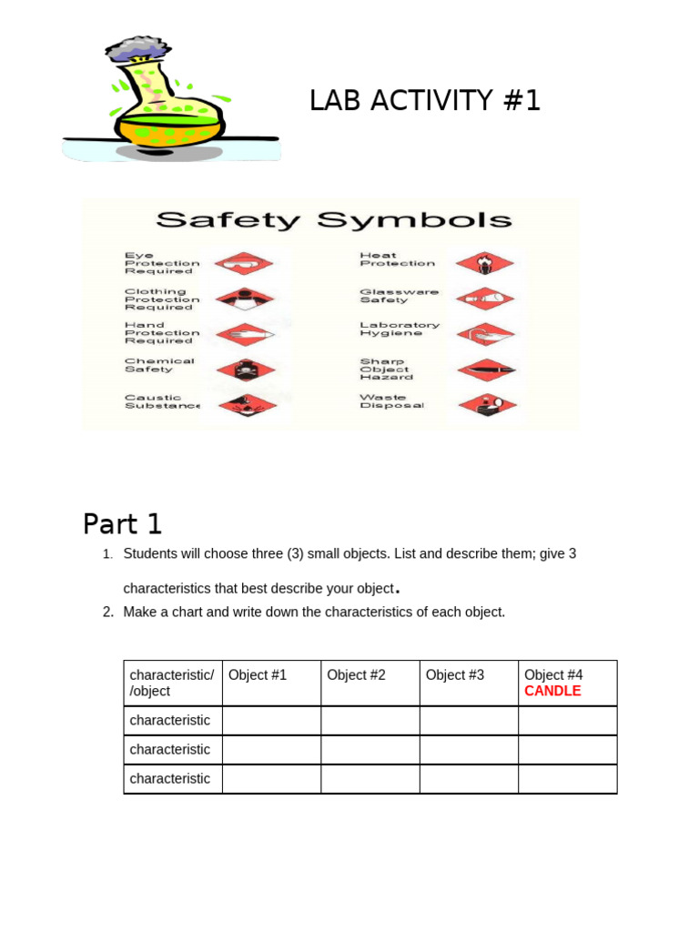 1q22-23 Lab Activity #1 | PDF