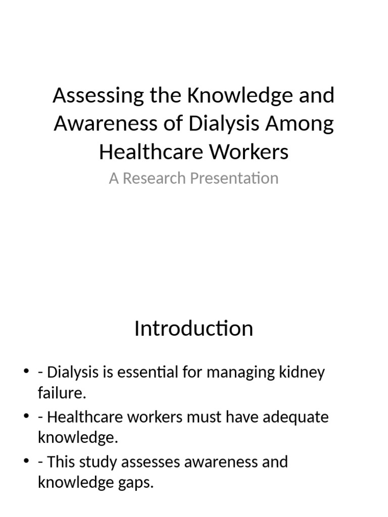 Dialysis Knowledge Presentation | PDF