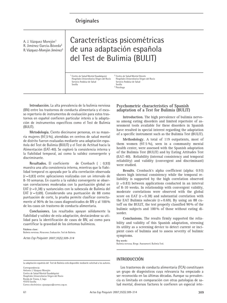 309-314.qxd | PDF | Bulimia nerviosa | Anorexia nerviosa