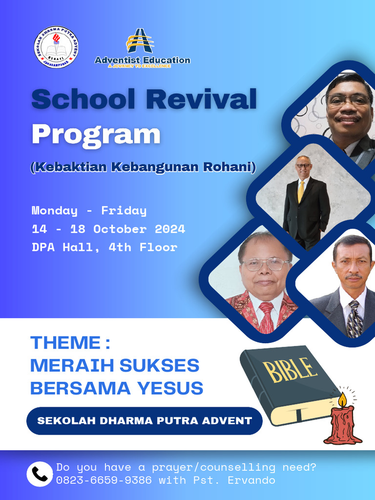 School Revival Program Bulletin 14-18 Oct 2024 | PDF | Jesus ...
