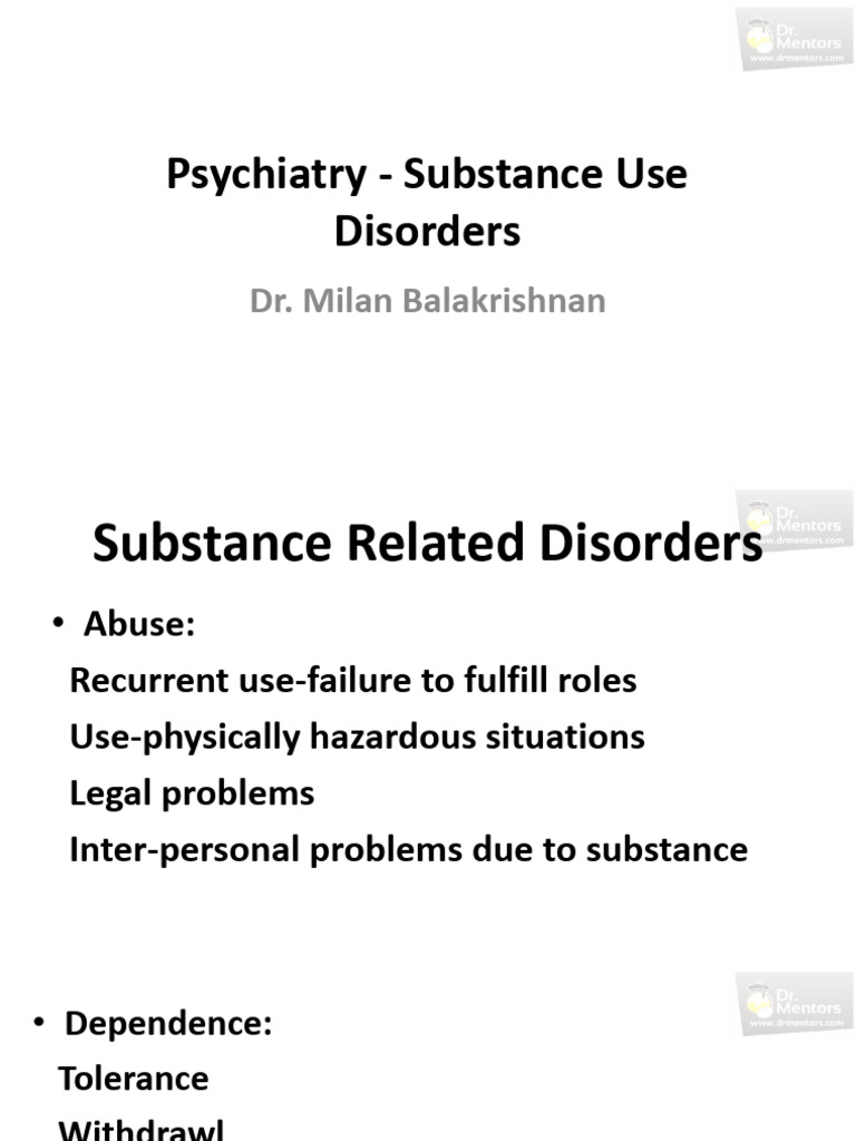 4.substance Use Disorders | PDF | Heroin | Phencyclidine