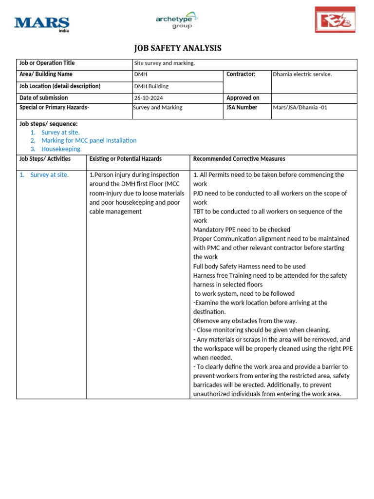 DES-JSA-1 Survey and Marking | PDF | Personal Protective Equipment ...