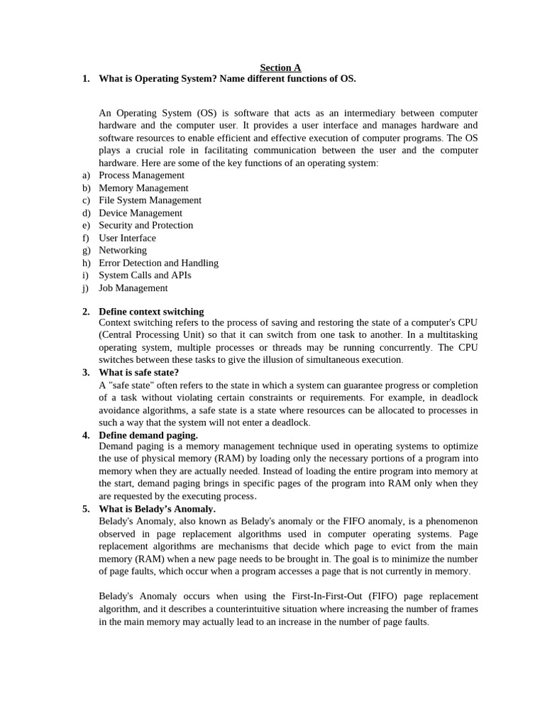 What Is Operating System | PDF | Operating System | Thread (Computing)