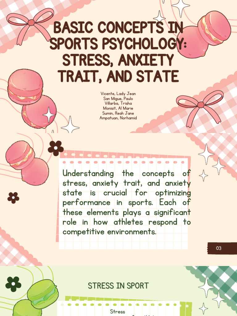 Basic Concepts in Sports Psychology Stress, Anxiety Trait, And State ...