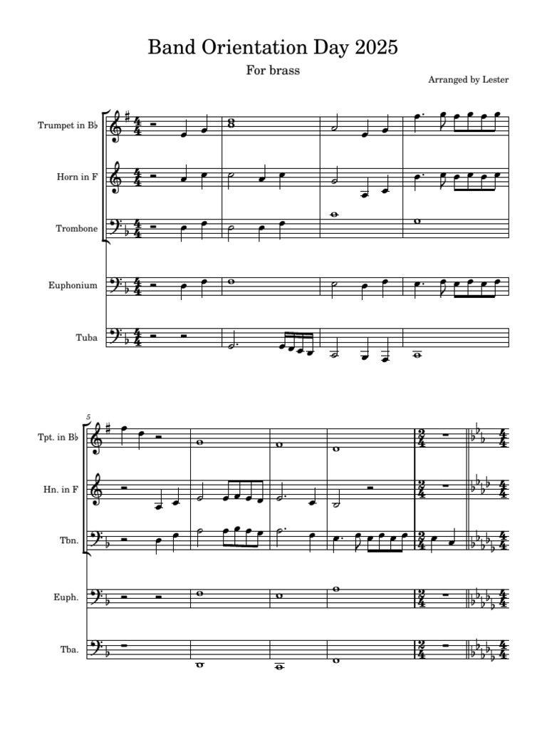 Orientation Day 2025-Score - and - Parts | PDF | European Musical ...