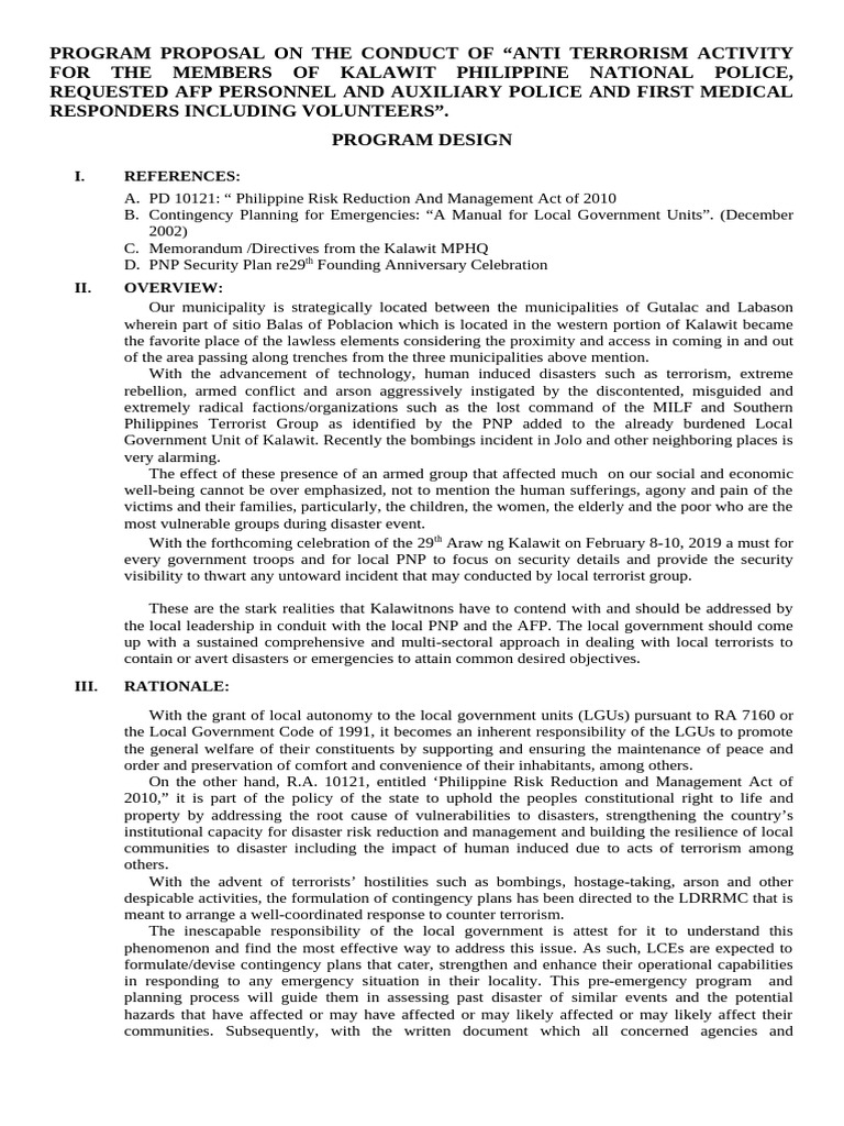 ANTI-TERRORISM PROGRAM DESIGN | PDF
