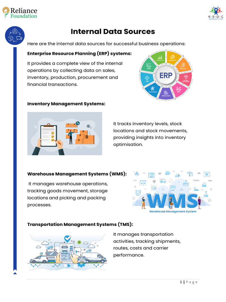 Internal - Data - Sources Supply Chain | PDF