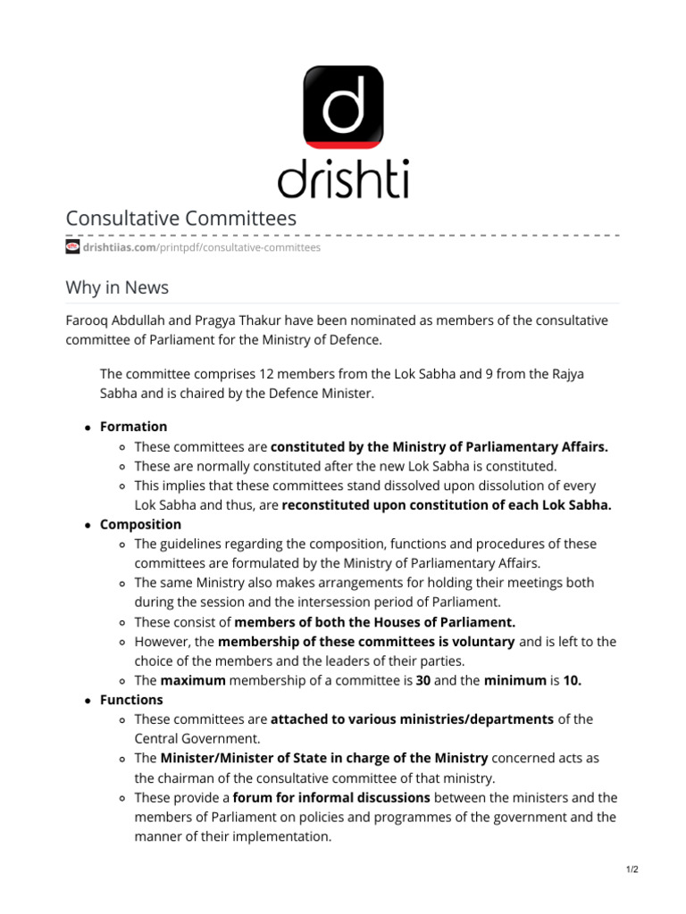Consultative Committees | PDF