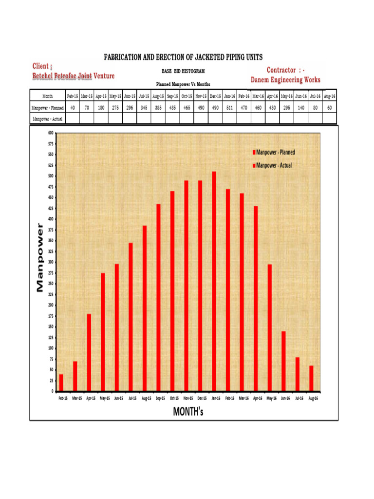 Base Bid - Manpower Histogram | PDF