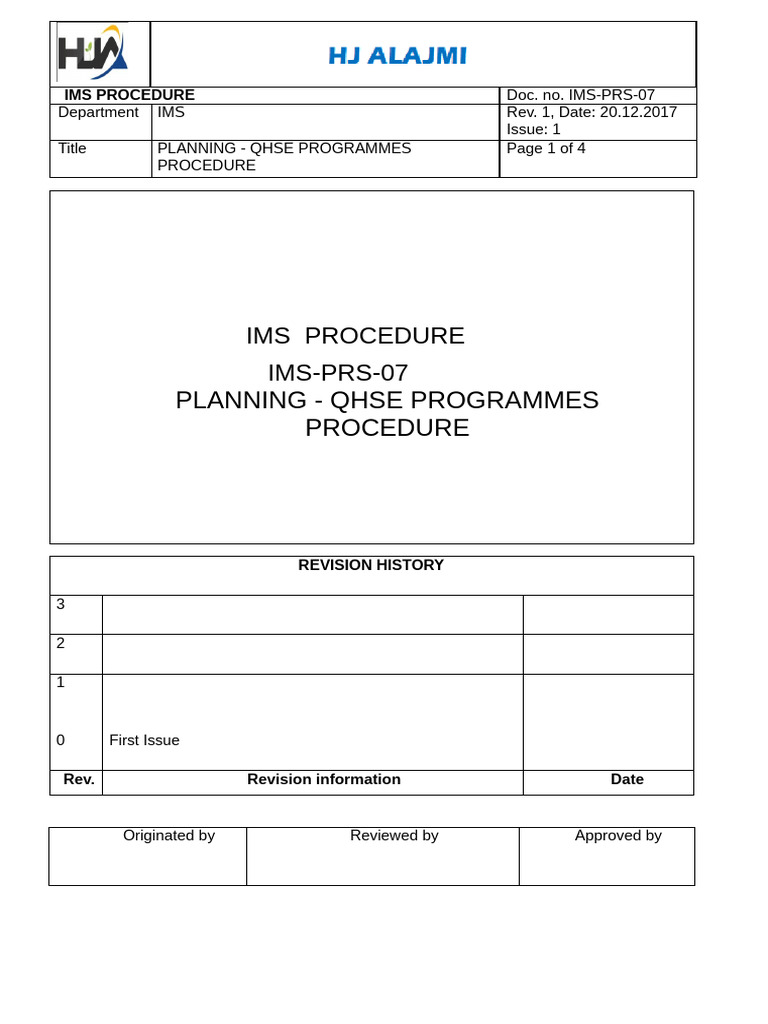 QHSE Programme Audit Planning Guide | PDF | Internal Audit | Business