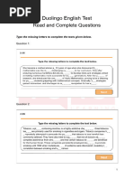 Duolingo English Test Practice Samples | PDF