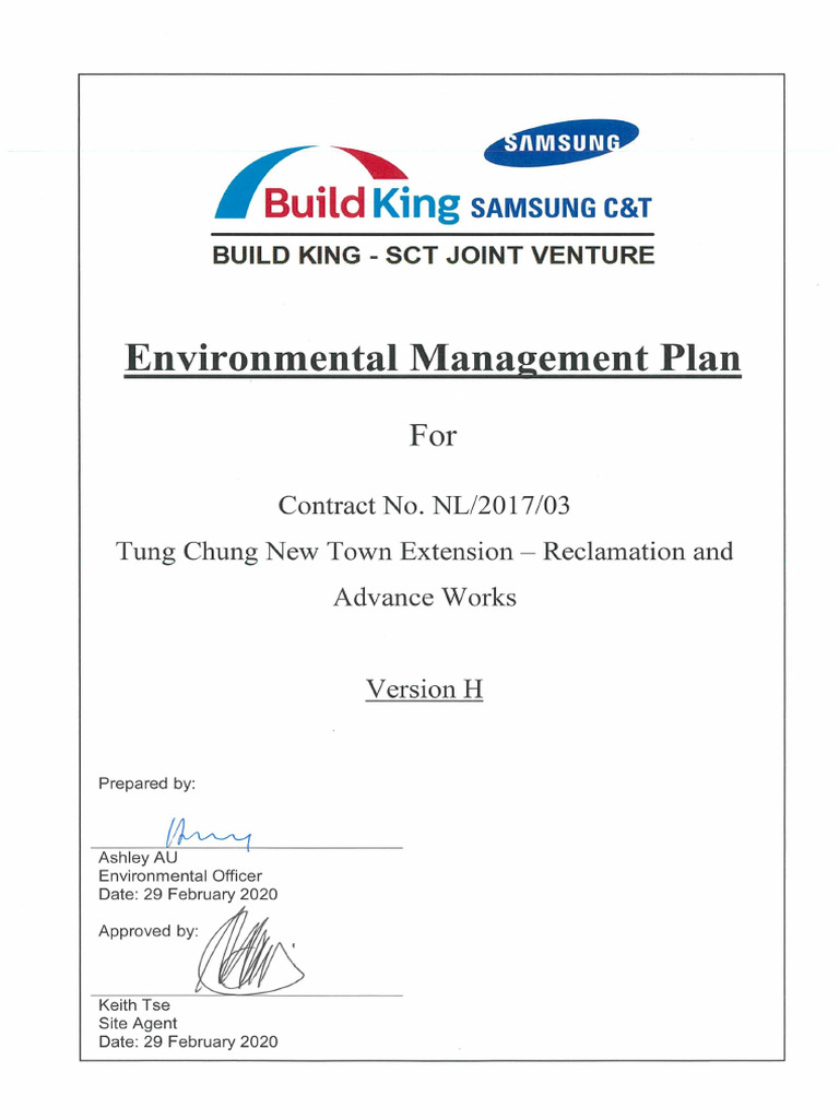Env Plan | PDF | Regulatory Compliance | Joint Venture