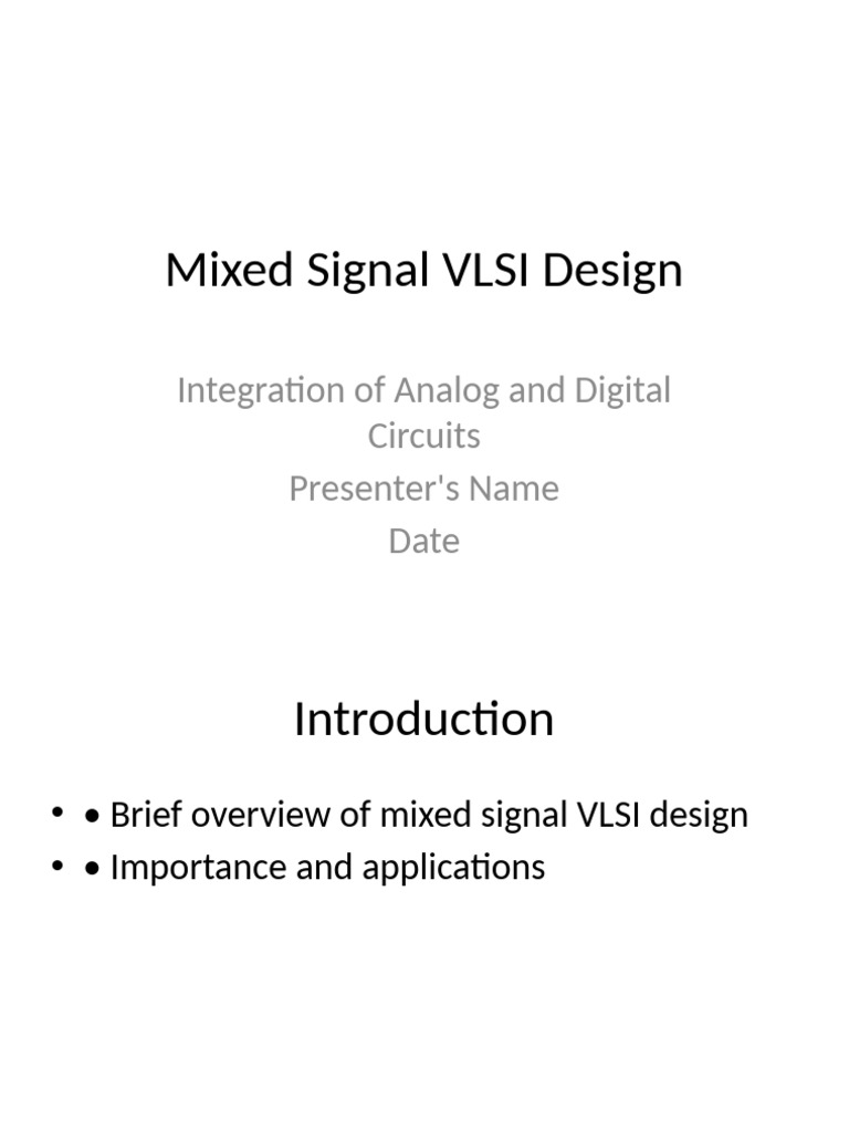 Mixed_Signal_VLSI_Design | PDF